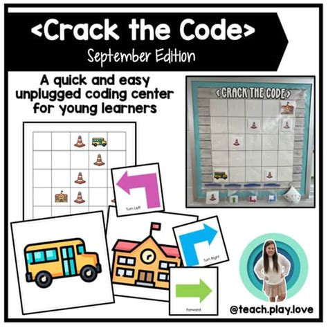 Crack The Code Unplugged Coding Activity September By Teach Play Love