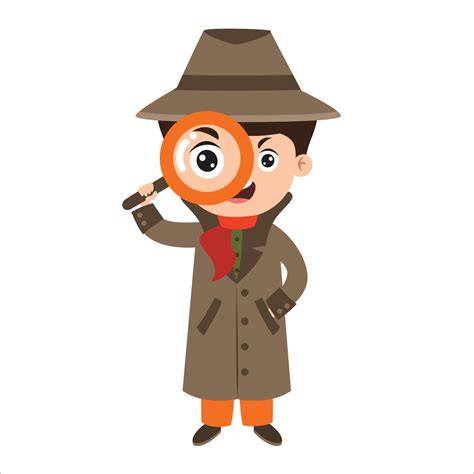 Cartoon Drawing Of A Detective 5520215 Vector Art At Vecteezy