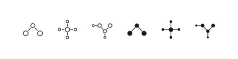 premium vector chemical element vector icons molecules outline and