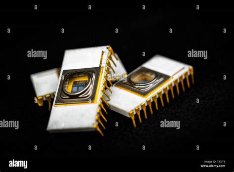 Old Ceramic Electronic Chip EPROM Stock Photo Alamy