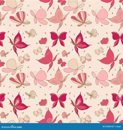 Seamless Butterfly Pattern Stock Vector Illustration Of Festive 27834747