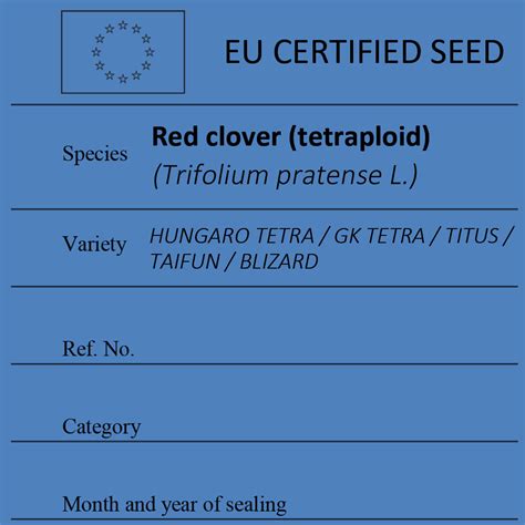Red Clover Tetraploid Certified Seed For Sale Wholesale