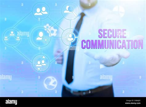 Hand Writing Sign Secure Communication Conceptual Photo Preventing Unauthorized Interceptors