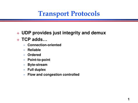 PPT Transport Protocols PowerPoint Presentation Free Download ID