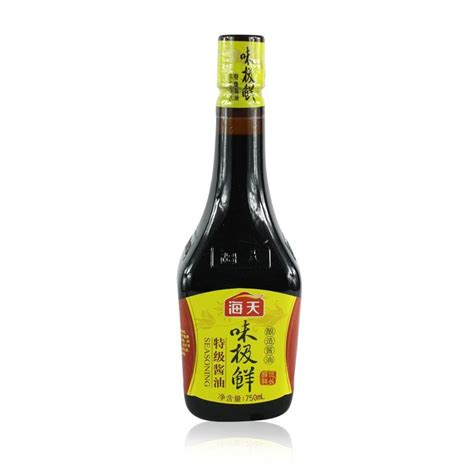 海天0添加味极鲜酱油 750ml 大瓶） Ht Premium Soy Sauce 保质期： 荣丰德隆商行邓迪中国超市