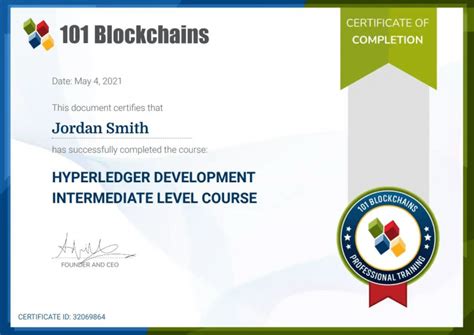 Hyperledger Fabric Development Course Intermediate Level 101 Blockchains