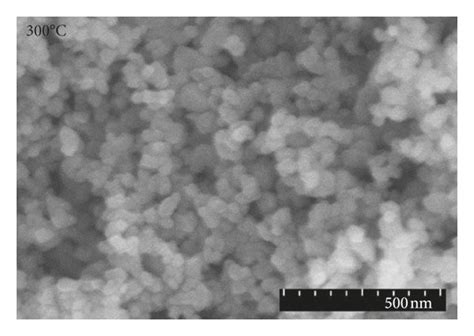 fe sem micrographs of yvo4 eu³⁺ nanoparticles at different annealing