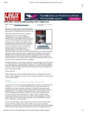Hack And Linux Troubleshooting Part I High Load Linux Journal Pdf Hack And