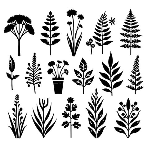 Plant Set Vector Premium Ai Generated Vector