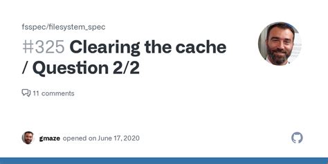 Clearing The Cache Question Issue Fsspec Filesystem Spec GitHub