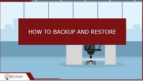 Backup And Restore Interactive Learning Center Diliman