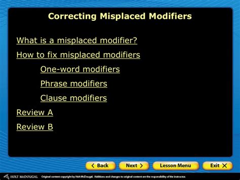 What Is A Misplaced Modifier