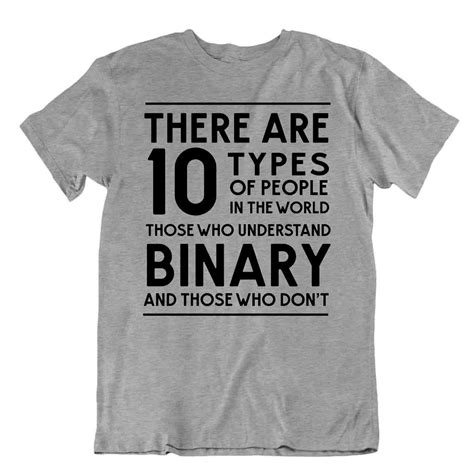 Binary Language Tshirt Computer Programmer T Shirt Math Joke Tee Ebay