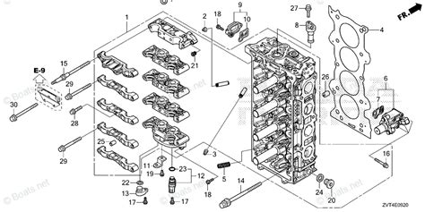 Honda Outboard 2007 And Later Oem Parts Diagram For Cylinder Head