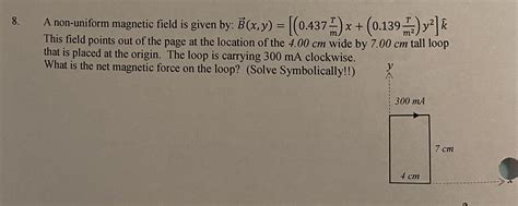Solved A Non Uniform Magnetic Field Is Given By Chegg