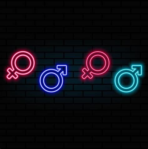 Neon Sign Women Man Red Sexy Symbol Banner Illustration 53061532 Vector Art At Vecteezy