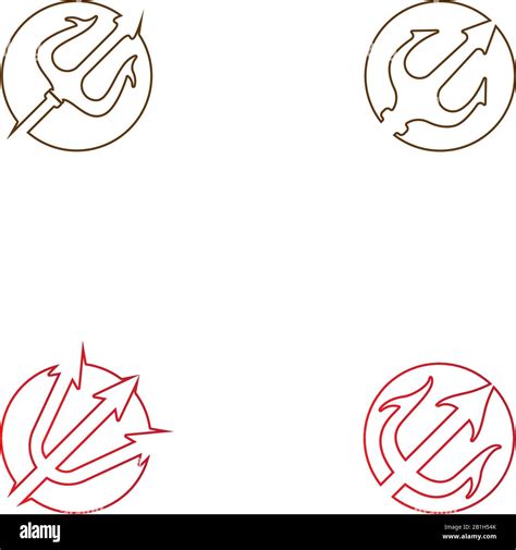 Trident Logo Template Vector Icon Illustration Design Stock Vector Image Art Alamy