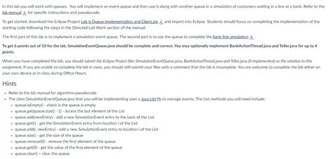 Solved In This Lab You Will Work With Queues You Will