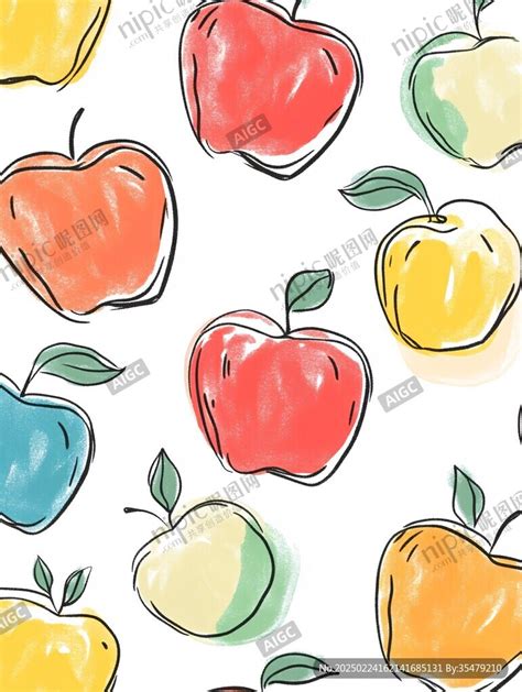 Ai创作图卡通苹果底纹 手绘苹果背景底纹 苹果图案设计 卡通苹果图案 苹果印花图案 苹果图案背景 手绘苹果印花 手绘水果手绘苹果 苹果底纹 苹果卡通图案 图纹苹果 手绘苹果形象 手绘水果图案