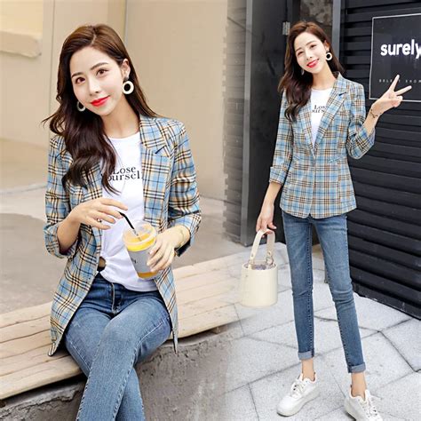 Клетчатый костюм стиль модный Свободный Повседневный британский стиль Элегантный французский