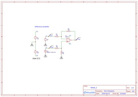 Difference Amplifier OSHWLab