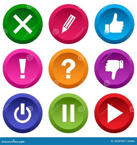 Set Of Application Icon Menu Icons Vector Illustration Stock