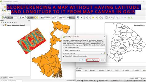georeferencing a map without having coordinate points lat and long on