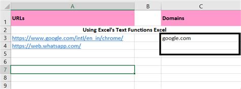 How To Extract Domain Name From Url In Excel