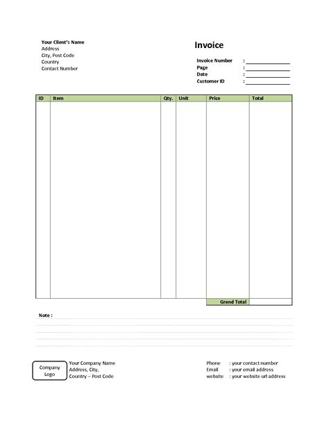 Free Basic Invoice Invoice Template Ideas