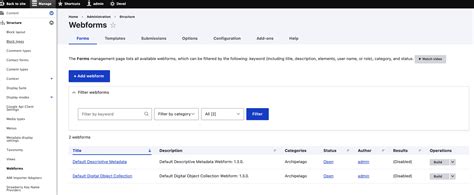 Webforms In Archipelago Archipelago Documentation