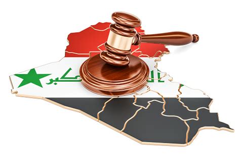 이라크에 고립 된 흰색 배경 렌더링 3d 지도에 나무 망치 이라크에 대한 스톡 사진 및 기타 이미지 이라크 법 정의 Istock