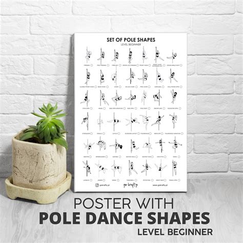 Printable Poster Pole Dance Shapes Level Beginner Etsy