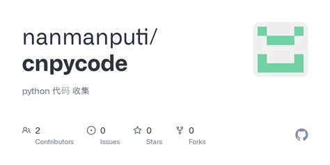 Github Nanmanputi Cnpycode Python