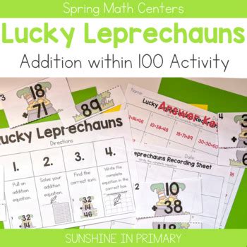 Addition Within 100 Activity No Regrouping TPT