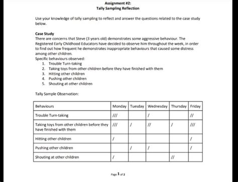 Solved Tally Sampling Reflection Use Your Knowledge Of Tally