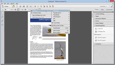 Acrobat Xi Customize Toolbars And Task Panes