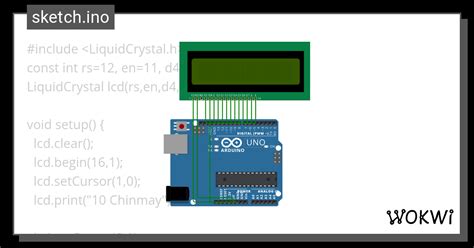 Lcddisplay Wokwi Esp32 Stm32 Arduino Simulator