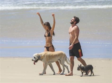 Gabriella Brooks And Liam Hemsworth Putting Their Hands Up For Detroit