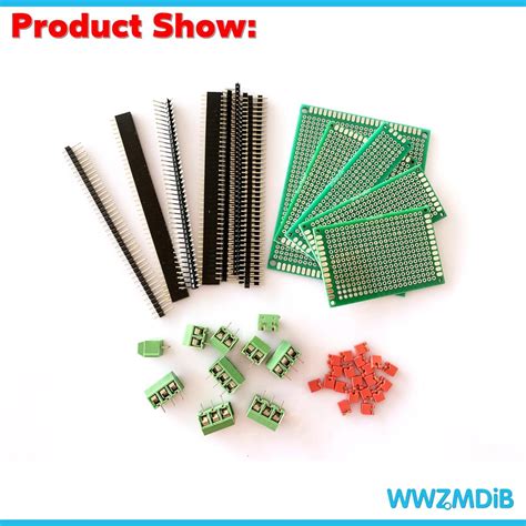 Wwzmdib 54pcs 254mm Pcb Circuit Perf Board Double Sided Protoboard For
