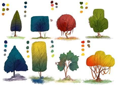 How To Draw Tree Using Illustrator