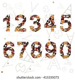 Digits Font Stock Vector Royalty Free 415335073 Shutterstock