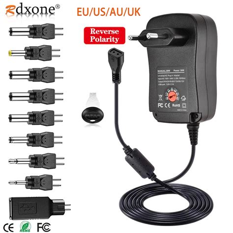 30w Universal Ac Adapter Reversible Polarity Multi Voltage Dc Power Supply With 9pcs Adaptor