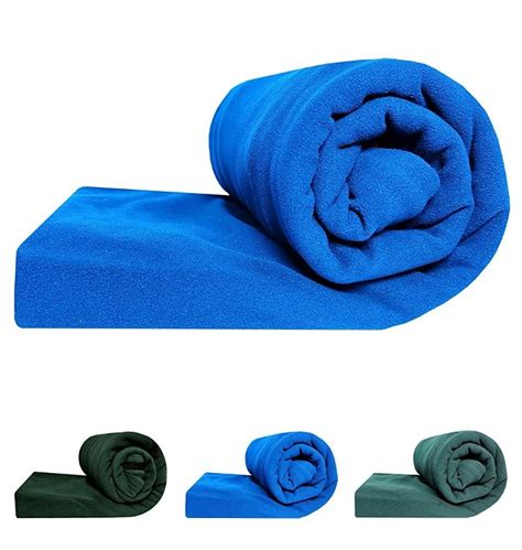 Acazmpar 침낭 라이너 캠핑 수면 주머니 여행 시트 담요 야외 실내용 지퍼 포함 블루 티몬