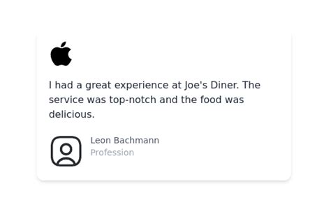 Testimonial Card Tailwind Css Example