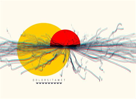 Point Explode Array With Dynamic Emitted Particles Stock Vector