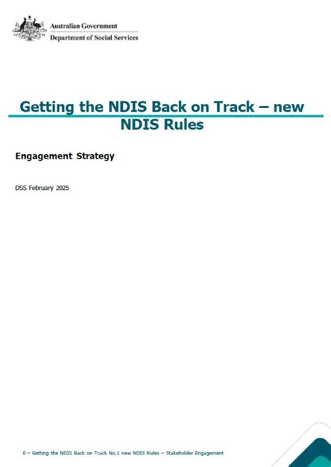Getting The Ndis Back On Track New Ndis Rules Engagement Strategy