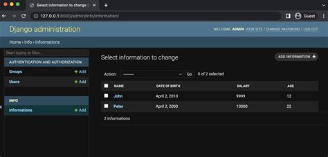 Django Admin Registering Models Customizing Admin Site
