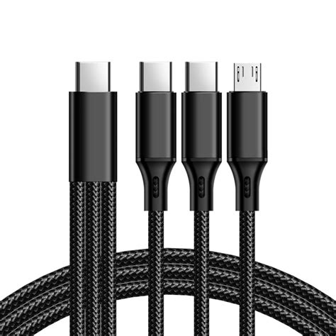 Tizuqe 3 In 1 Usb Typec Cable Fast Charging Typec Data Transfer Multiple Functional