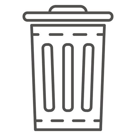 Garbage Bin Icon Outline Style 15183144 Vector Art At Vecteezy