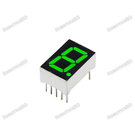 0 56 Inch 1 Digit 7 Segment Green Common Cathode Display Robotics
